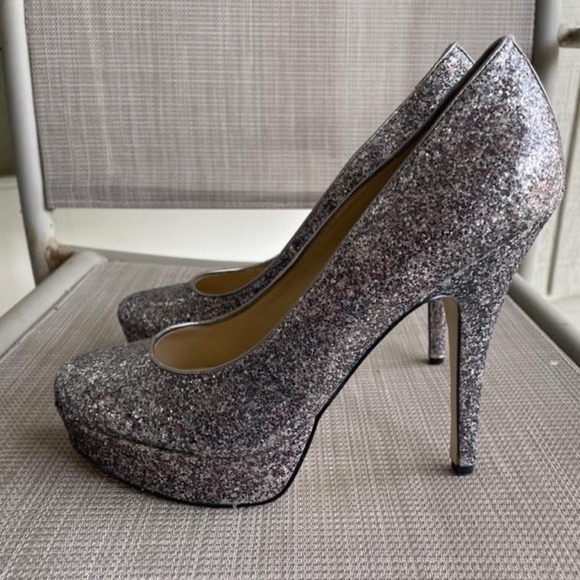 Enzo Angiolini | Shoes | New Enzo Silver Glitter Pumps | Poshmark